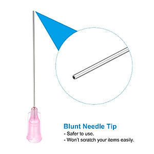 PATIKIL 20Ga x 2 Inch Dispensing Needle Tips, 10Pcs Stainless Steel and Plastic Glue Needle Tube Blunt Tips with Luer Lock for Glue Oil Applicator, Light Pink