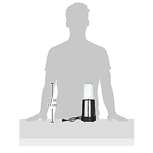 Chefman Personal Ultimate Kitchen Blender, Quick Portable Blending of Shakes, Smoothies, Baby Food & Juice, 2 Travel Cups, Cover & Drinking Rim, 6-Piece Set, Dishwasher-Safe Stainless-Steel Blade