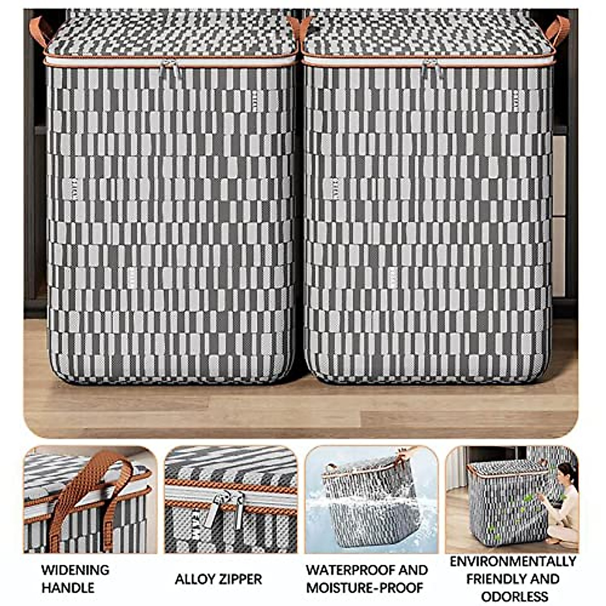 Clothes Storage Bag Wardrobe Sorting Storage Box Portable Storage Bag Winter Cup Storage Box (L)