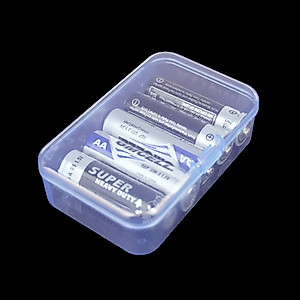 Goodma 12 Pieces Mini Rectangular Plastic Boxes Empty Storage Organizer Containers with Hinged Lids for Small Items and Other Craft Projects (Blue, 3.3 x 2.2 x 1 inch)