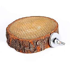 Yosoo Health Gear Bird Perch Stand Platform Toy Round Wooden Springboard, Wood Playground Paw Grinding Toys Pet Bird Cage Chew Toy for Small Animals Hamster, Mice, Chinchilla,