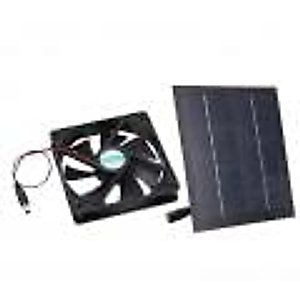 Exhaust Fan, Solar Panel Fan Kit 20W Portable Waterproof IP65 20 Conversion Rate Mini Exhaust Fan for Pet House Greenhouse