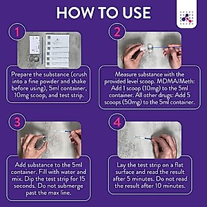 Fentanyl Test Kit | Includes 5 Fentanyl Test Strips | Signify Analytics Ultra-Sensitive Fentanyl Test Strips for Drug Testing | Fentanyl Testing Strips for Pills, Powders, and Liquids