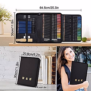 YBLANDEG Sketching and Drawing Colored Pencils Set 96-Pieces,Art Supplies Painting Graphite Professional Art Pencils Kit,Gifts for Teens & Adults Drawing Charcoal Tool Set