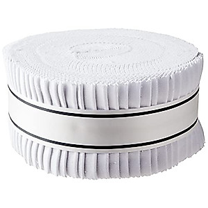 Robert Kaufman RU-190-40 Strips, 2.5-inch, White