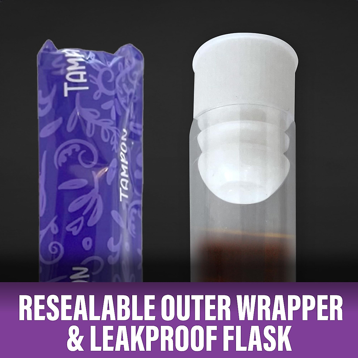 Smart Alec Novelty Tampon Flask - 5 Leak-Proof Fake Hidden Flasks Liquor for Women | Alcohol Flask Tampon - Tampon Alcohol Tubes Perfect for Concert, Cruise, Sports Event, & Party Using Tampon Flasks