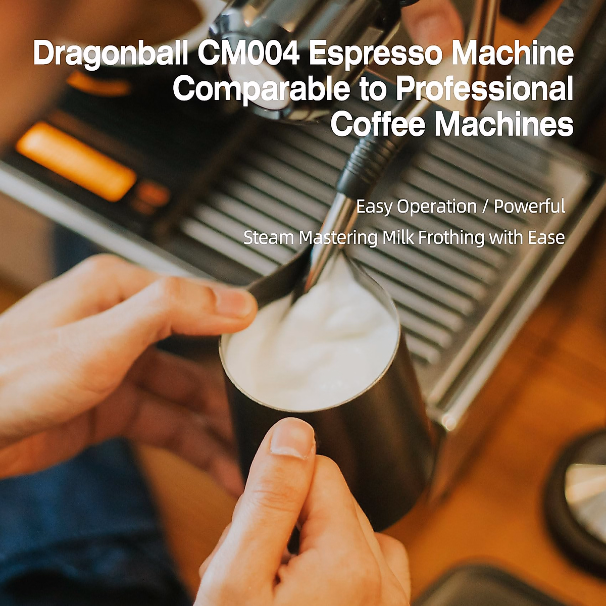 DRAGONBALL Espresso Machine, 20 Bar Coffee Machine with Milk Frother, Professional Espresso Maker with 40oz Removable Water Tank, Espresso Machines for Home, RED