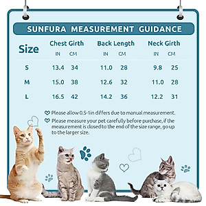 SUNFURA Cat Recovery Suit Full Body Suit, Cat Surgery Recovery Suit Female Kitten Onesie for Cats Anti-Licking, Pet Surgical Recovery Suit with Sleeves, Cat Spay Recovery Suit Male Neuter Grey-Blue L