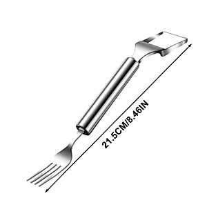 Deal of The Day Clearance, 2-in-1 Watermelon Fork, 2024 New Stainless Steel Fruit Forks, Summer Fruit Cutting Fork, Premium Watermelon Fork Slicers Cutter Tool for Kitchen Home