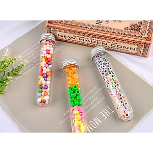 XP-Art 25x140mm(40ml) Plastic Test Tubes with Screw Caps for Gumball Candy Storage, Bath Salt Vials, Plants Propagation(30 Pack)