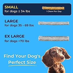 Tartar Shield Soft Rawhide Chews | Safe Dental Treats for Small Dogs | Vet VOHC Approved | Daily Bone Cleans Teeth & Gums Fresh Breath Oral Health Support | USA Made | (Small Dogs / 12 Count)