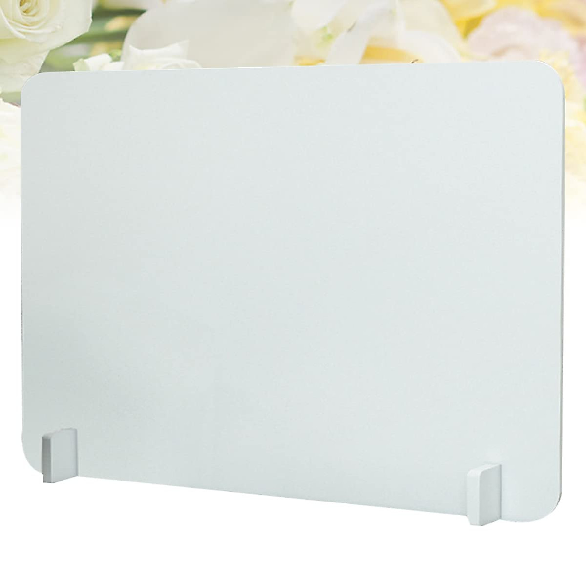 WATIIFUFU Acrylic Desk Sheer Panels Office Divider Desk dividers Classroom Privacy Desk Divider Office partitions and dividers freestanding Table Cut Off Splash Guard Frosted White