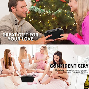 Clear Makeup Bags,TSA Approved Toiletry Bag with Zipper, Clear Makeup Organizer Fit Carry-on Travel Essentials,Make Up Bag for Car,First Aid Kits for Girl,Small Cosmetic Bag for Purse (Jet Black)