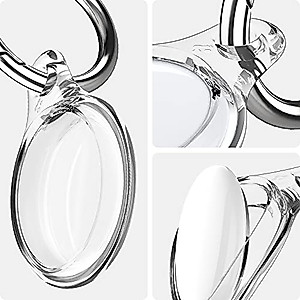 Spigen Ultra Hybrid Compatible with AirTag Case Cover AirTag Holder Designed for AirTag Keychain Ring (2021) - Crystal Clear