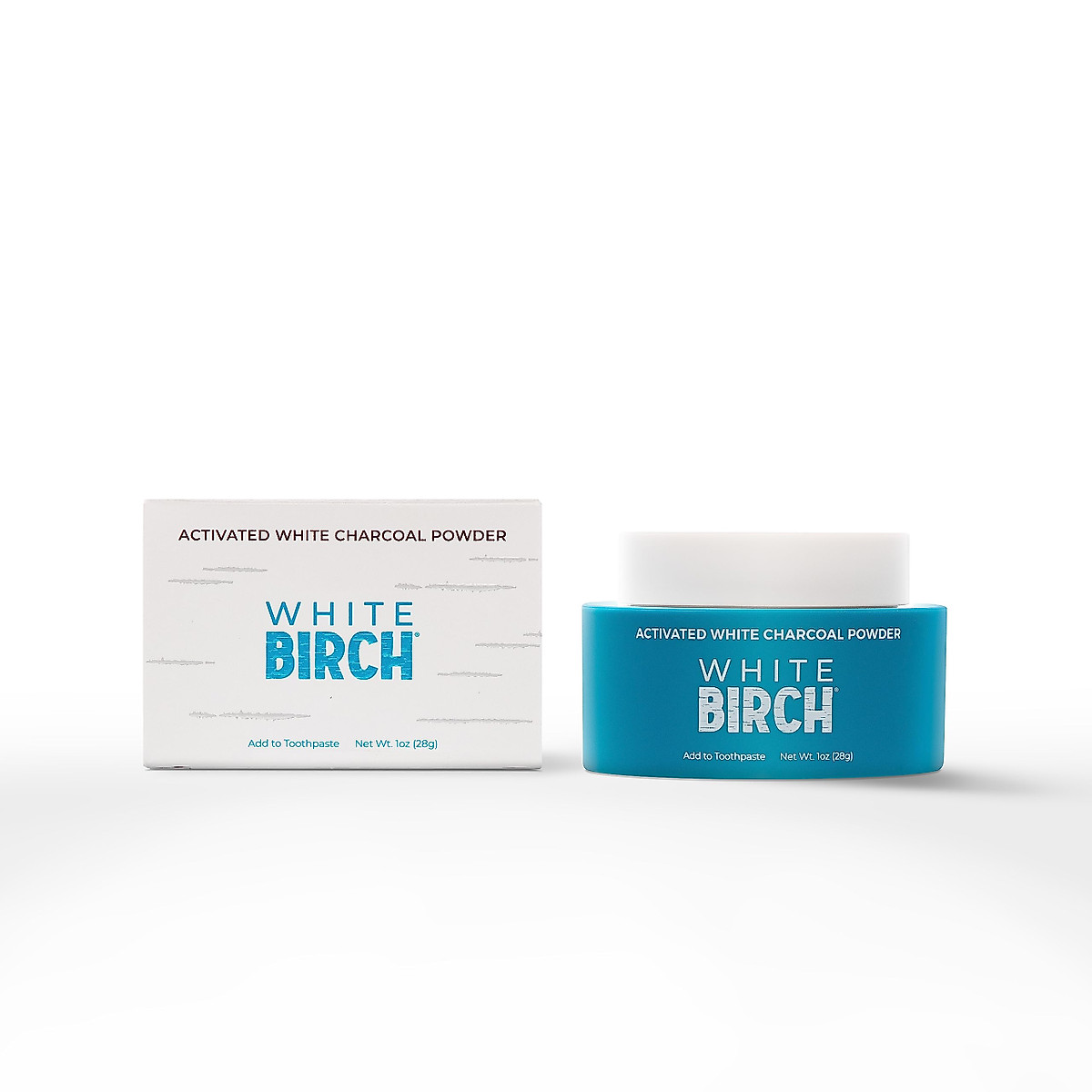 White Birch Activated White Charcoal Powder - Professional Teeth Whitening Charcoal - Natural & Fluoride Free Oral Care (White Charcoal Powder)