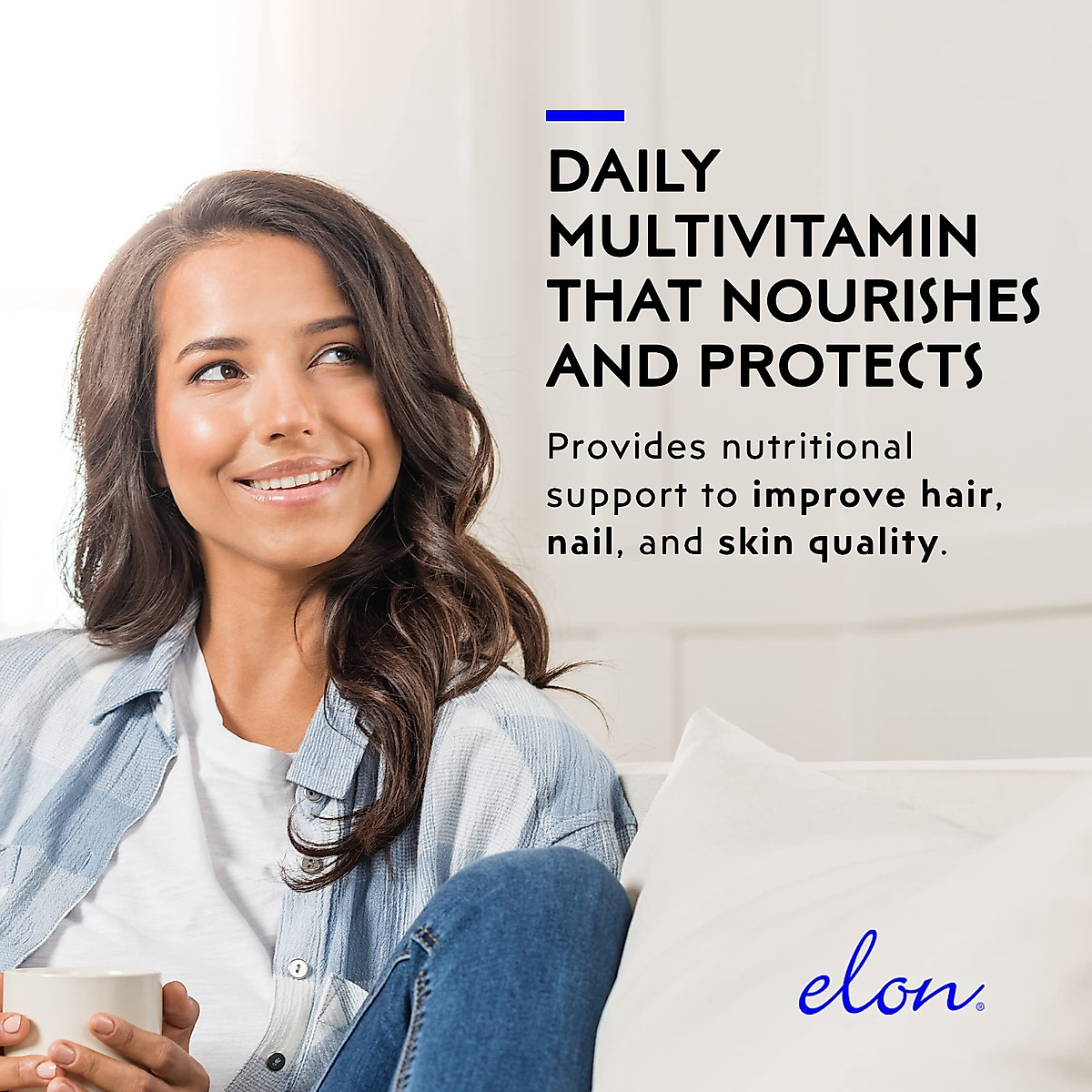 Elon Matrix 5000 Complete Multivitamin — Skin, Hair and Nail Growth Vitamins — Healthy Hair Growth Vitamins for Women & Men — 5000Mcg Biotin Supplement (60 Day Supply)