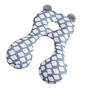 Infant Car Seat Insert, G-Tree Cotton Baby Stroller Liner Head and Body Support Pillow, Infant Seat Pad Carseat Neck Support Cushion for Toddler (Cloud)