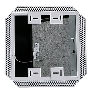 Access Door 6" X 6" Sound Rated Steel Access Panel Felt Covered Door for Concealed Wall/Ceiling Application with Slotted Lock - [Outer Dimensions: 7" Width X 7" Height]
