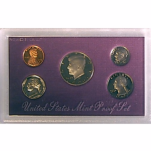 1990 GENUINE US MINT PROOF COIN SET 5 COIN