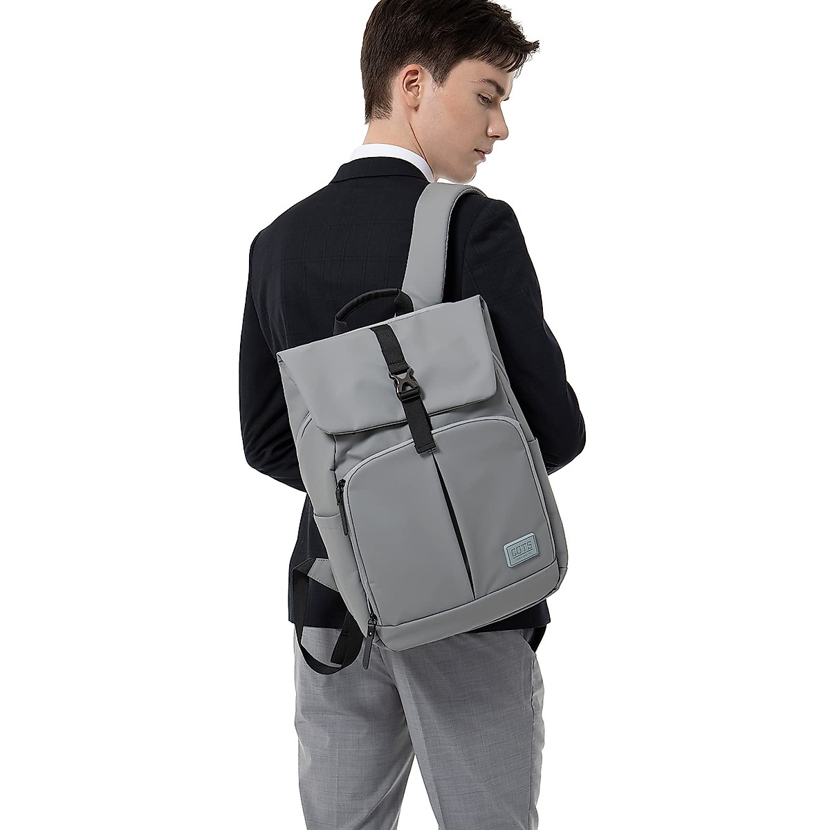 COTS Laptop Backpack for Work, Unisex Business Travel Backpack Fits 15.6 Inch Slim Notebook, Water Resistant College School Bookbag, Fashion Casual Daypack Gifts for Men & Women, Black