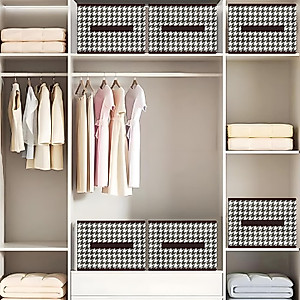 Telycummy Pack of 3 Large Capacity Storage Bins Closet Organizer System Sturdy Foldable Storage Boxes for Organizing Clothing,Sheets,Toys,Shelves Basket Storage Bin With Handles