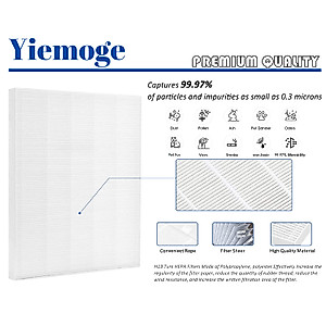 Yiemoge True HEPA Replacement Filter Compatible with Winix C545 Air Purifier, Winix Model C545 P150 B151 113050 Filter S, Part Number 1712-0096-00 (4 HEPA Filters)