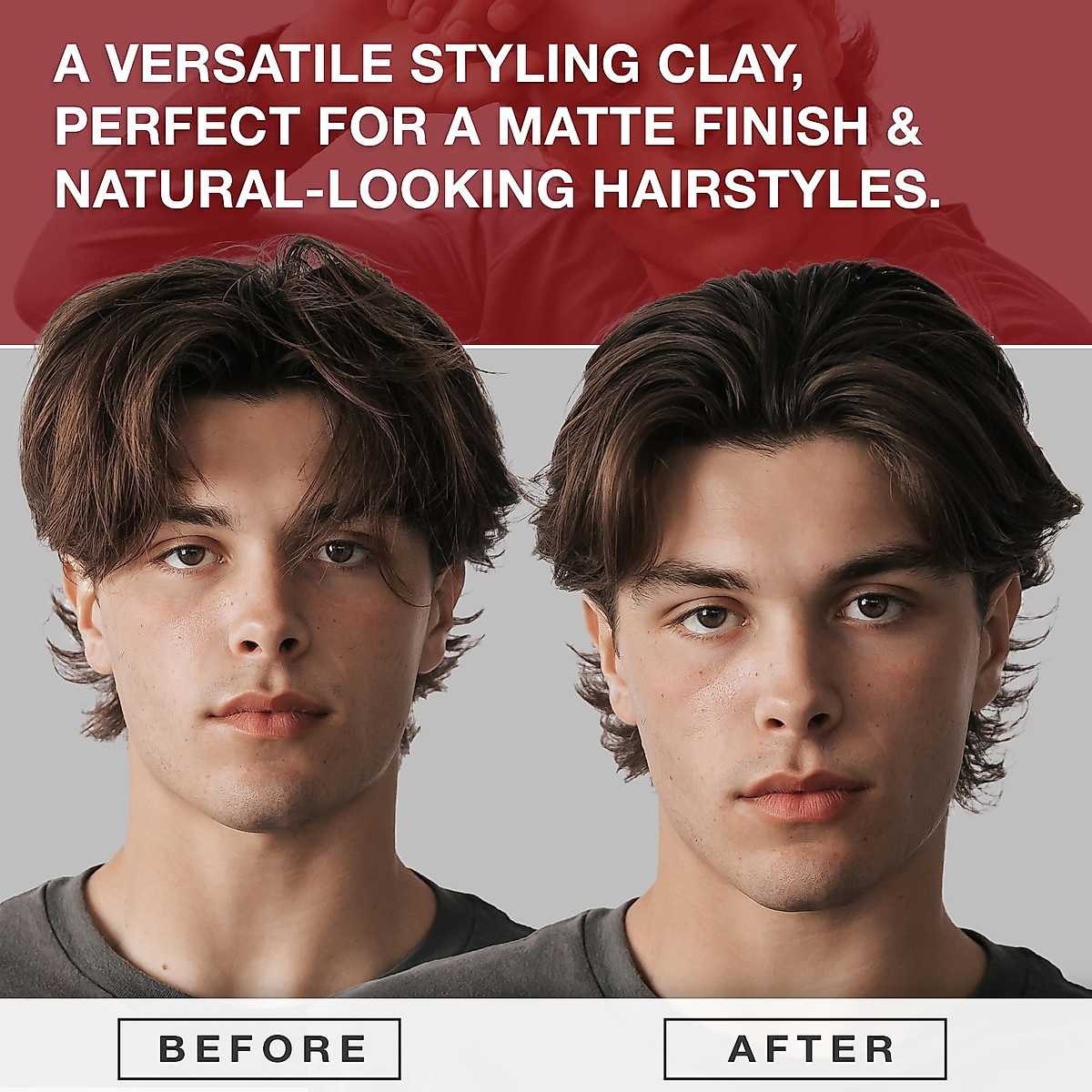 CRVFT Hair Clay 2oz | Medium Hold/Zero Shine Matte Finish | Add Volume & Texture | Ideal for Textured, Short & Medium Styles | Reworkable | [High Density] Clay Base, Stylist Approved [Unscented]
