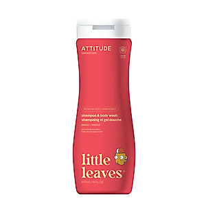 ATTITUDE Shampoo and Body Wash for Kids, EWG Verified Hair and Body Cleanser, Dermatologically Tested Soap, Plant and Mineral Based Bath Products, Vegan, Mango, 16 Fl Oz