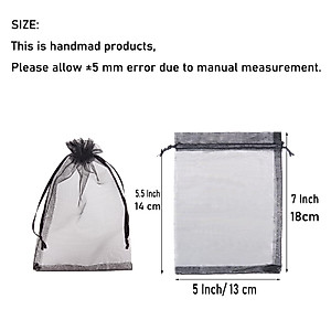 Tendwarm 50PCS 5X7 Inches Drawstring Organza Gift Bag Jewelry Favor Pouches mesh bags drawstring Candy Bags
