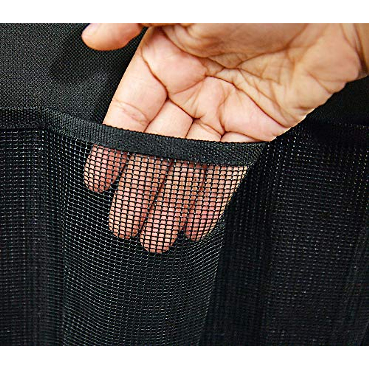 Home-X Hanging Mesh Pockets Organizer-Over the Door Hook-Shampoo Shower Organizer-Closet Caddy-6 Pockets House Organization and Storage-Black