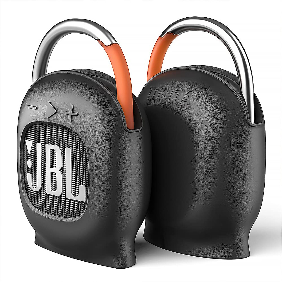 TUSITA Magnetic Silicone Case Compatible with JBL Clip 4