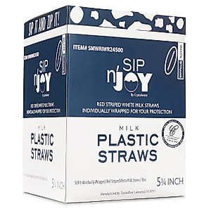 [500] Cocktail Plastic Straws Stirrers, Individually Wrapped (Paper Wrapped), These are 5.75" BPA Free Disposable Colored Cocktail/Coffee Stir Sticks