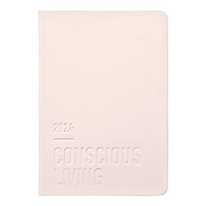 Letts Conscious Weekly/Monthly Planner, 12 Months, January to December, 2024, Sewn Binding, A5 Size, 8.25" x 5.875", Multilingual, Rosewater (C082399-24)