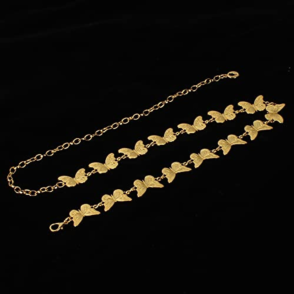 Felite Fnn Women Butterfly Skinny Waist Belt Dress Blouse Chain