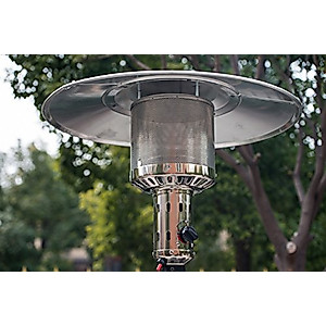 LEGACY HEATING 47000 Btu Propane Patio Heater, Hammered, Black