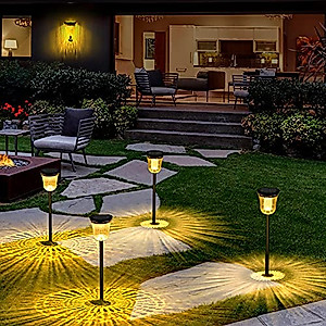 plplaaobo Solar Lawn Lamp, LED Landscape Lights Waterproof Solar Pathway Lamp Outdoor Decorative Light for Patio Courtyard Villa Garden