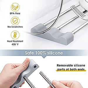 Tomorotec Rack for Sponge Dish Rags Bottles Brushes Kitchen Sink Accessories Over the Sink Adjustable Dishcloth Holder Heat-Resistant Sink Rack Multifunctional Stainless-Steel Silicone Slim Expandable