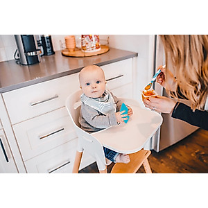 Oodies Baby Food Lids-Blue 3 Pack-Reusable and Dishwasher Safe-BPA Free-Compatible with Gerber Baby Food Containers