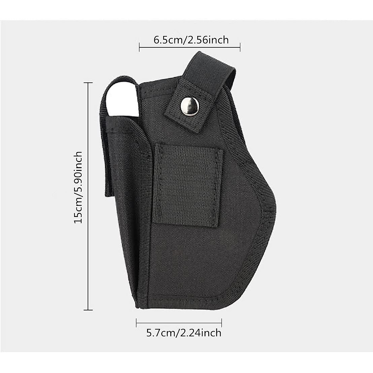 Vacod Universal Gun Holster with Mag Pouch for Concealed Carry Inside or Outside The Waistband Pistols Holsters for Right and Left Hand Draw Holster for Men/Women Black
