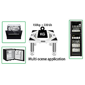 MQZHUK Refrigerator Base Stand Heightened Air Conditioner Base 4Legs- Height 5.9 in Adjustable Plant Container Rack LengthWidth 17.7~25in Plant Stands Pot Flower Holder,Max Load 460LB