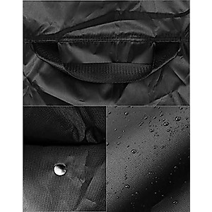 QWORK Rolling Cooler Cart Cover, Waterproof 80 Quart Oxford Patio Ice Chest Protective Covers, 36L x 20W x 34H inch, Fits Most Patio Ice Chest Party Cooler, Outdoor Beverage Cart Cover, Black