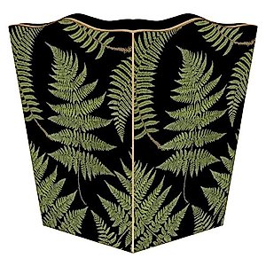 Marye-Kelley WB882-Ferns on Black Wastepaper