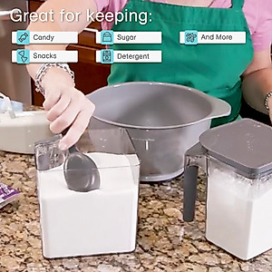 Polder 2.75-Quart Handle-It Food Grade, BPA Free Storage Canister, Stackable, Secure handle for easy one handed pour