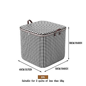 Large Capacity Clothes Storage Bag, Closet Organizers and Storage Under Bed Storage Containers Box for Bedding, Comforters, Foldable Organizer with Reinforced Handle, Sturdy Zippers