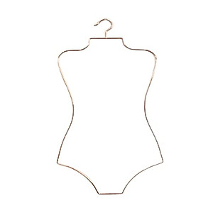 Gazechimp 4pcs Metal Wire Body Shape Bikini Swimsuit Hanger Girls Unisex Wardrobe Organizer Coat Rack Clothing Hanger for Bedroom Home Cloakroom Closet