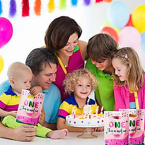 3sscha 50Pcs One in A Melon Party Favor Bag Watermelon Themed Waterproof Goodie Bag with Die Cut Handles Summer Glossy Plastic Candy Gift Bags for Kid First Birthday Baby Shower Decoration Supplies