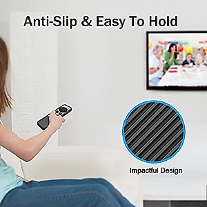 Fintie Protective Case for Apple TV Siri Remote 2021 2022 - Lightweight Anti Slip Shockproof Silicone Cover for Apple TV 4K / HD Siri Remote Controller (2nd Gen / 3rd Gen), Black