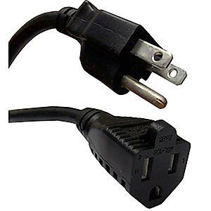 eDragon 6ft (2M) 16AWG (Power Extension Cord) Power Extension Cable 6 Feet (2 Meters) 3 Conductor (NEMA 5-15P to NEMA 5-15R) 13 Amp Power Cable ED766320, 1 Pack