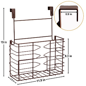 Cutting Board Holder Cabinet Door Organizer Kitchen over the Door Organizer Bronze-Pack of 2