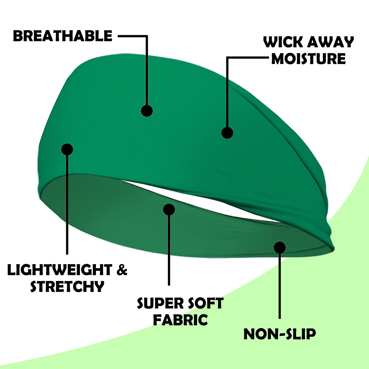 LOTUS78 Workout Headbands for Women Non Slip, 8Pcs Soft Elastic Sports Hair Bands for Women's Hair, Wide Headbands for Woman, Fashionable Head Bands for Women's Hair, Daily-use Headbands (Smile icon)